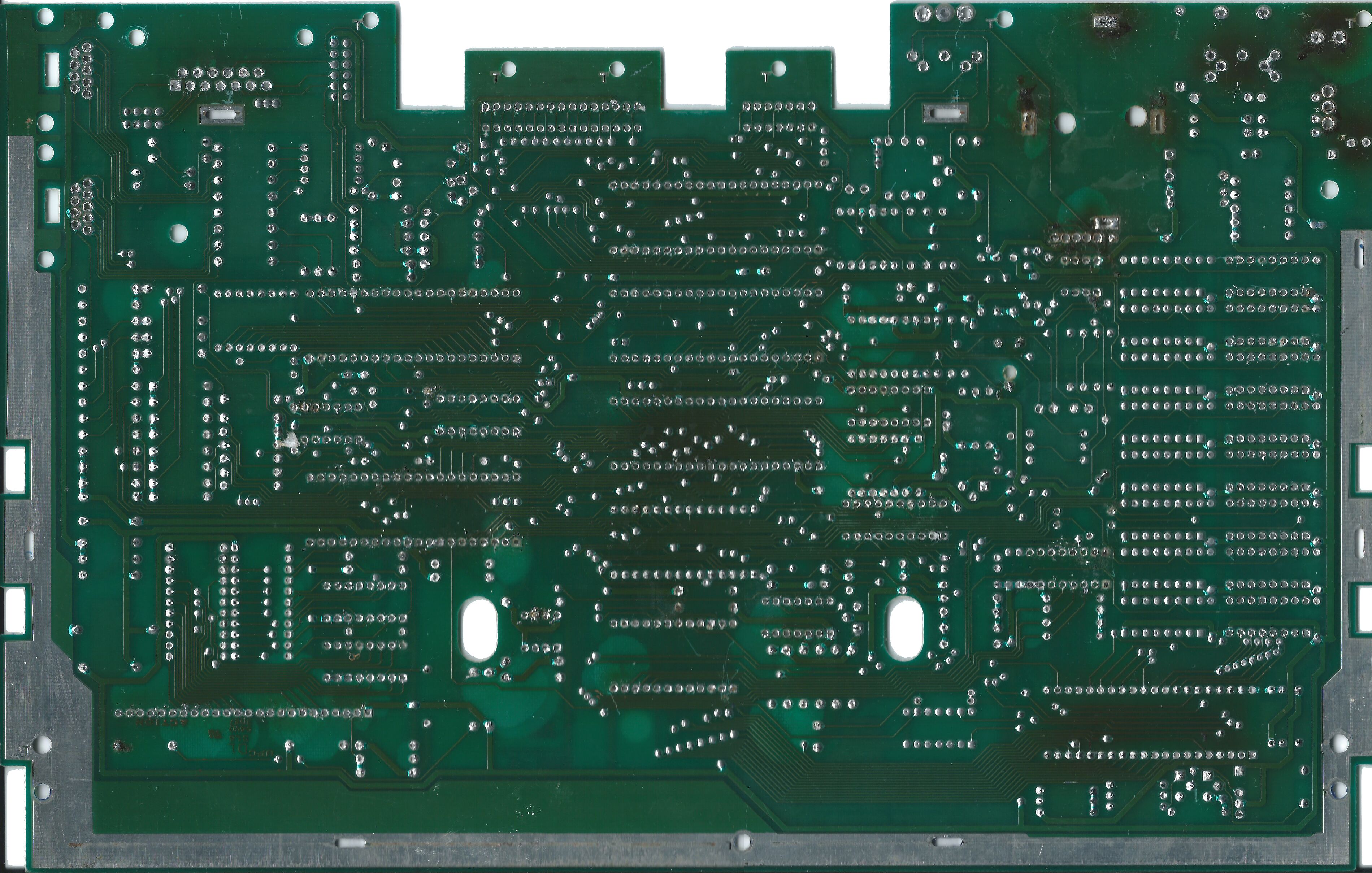 Photo - desoldered motherboard Atari 130XE.